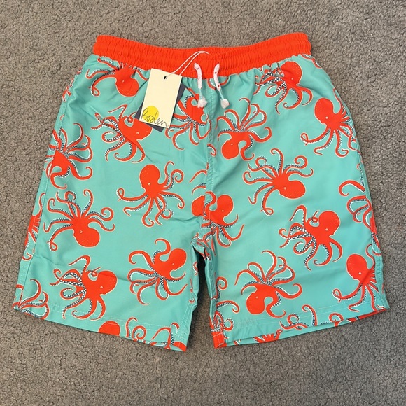 Mini Boden | Swim | Mini Boden Aqua Blueorange Octopus Print Swim ...